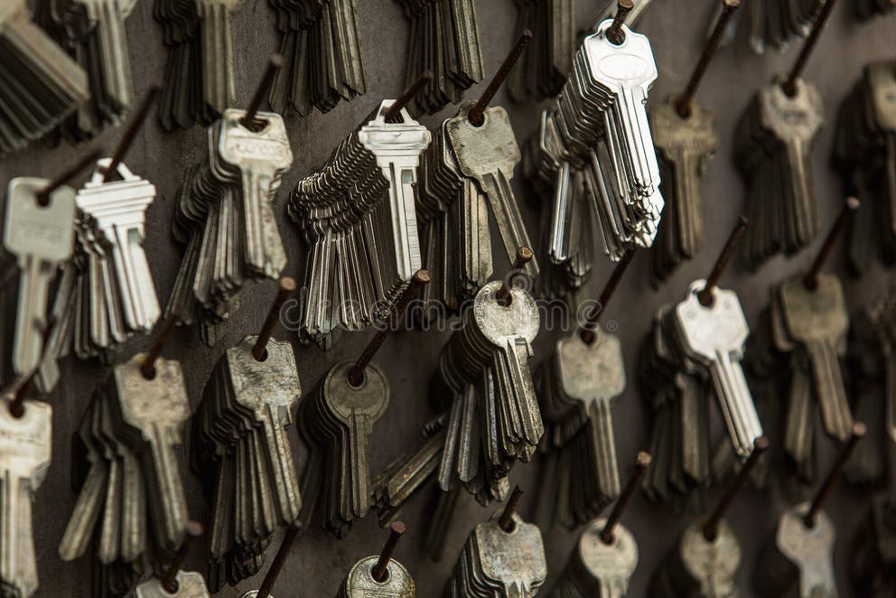 A Large Number of Key Blanks in the Workshop Stock Photo - Image of ...