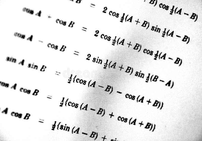 Large Number of Mathematical Formulas on White Background HDR Stock ...