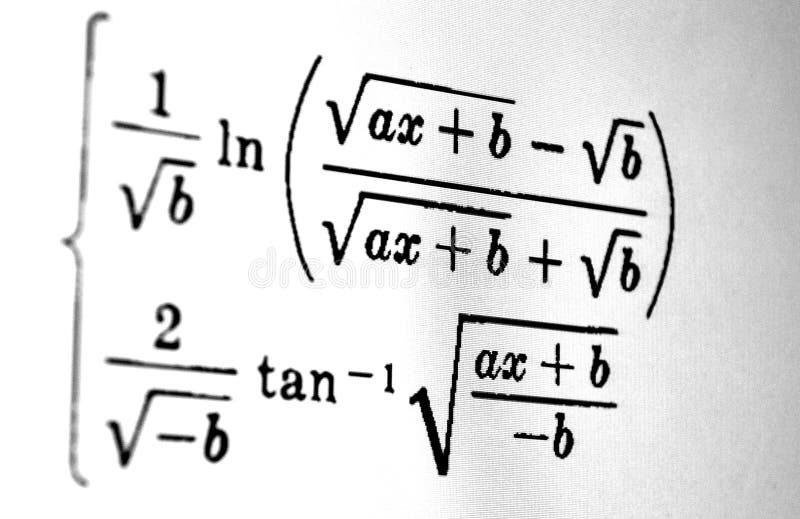 Large Number of Mathematical Formulas on White Background HDR Stock ...