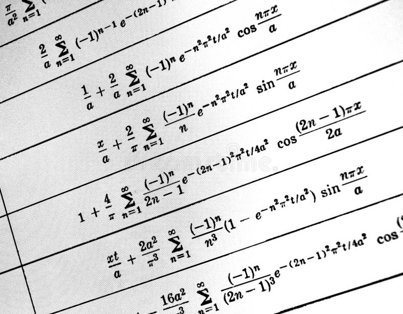 Large Number of Mathematical Formulas on White Background HDR Stock ...