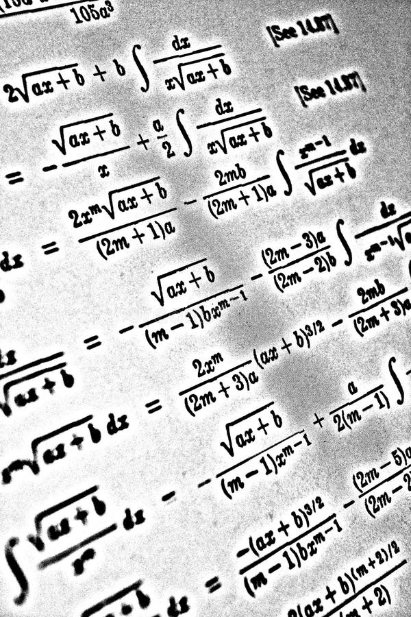 Large Number of Mathematical Formulas on White Background HDR Stock ...