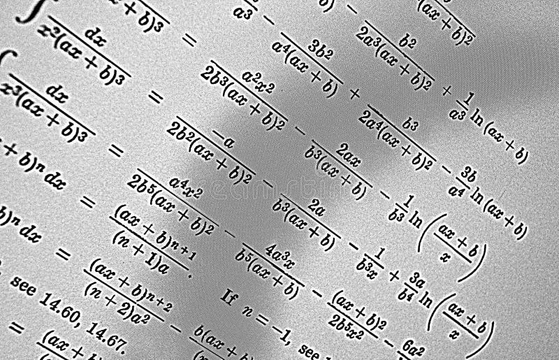 Large Number of Mathematical Formulas on White Background HDR Stock ...