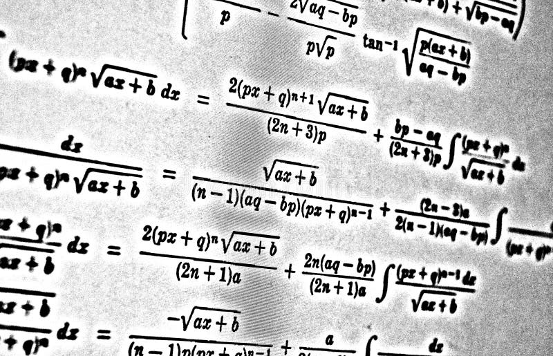 Large Number of Mathematical Formulas on White Background HDR Stock ...