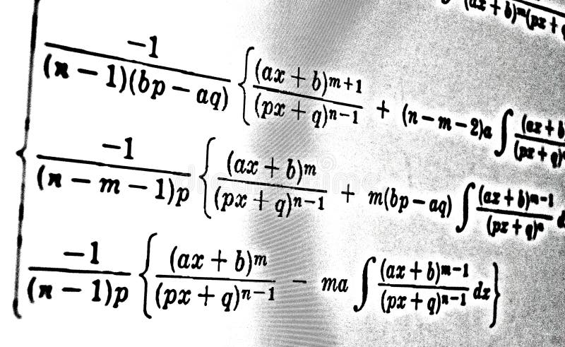 Large Number of Mathematical Formulas on White Background HDR Stock ...