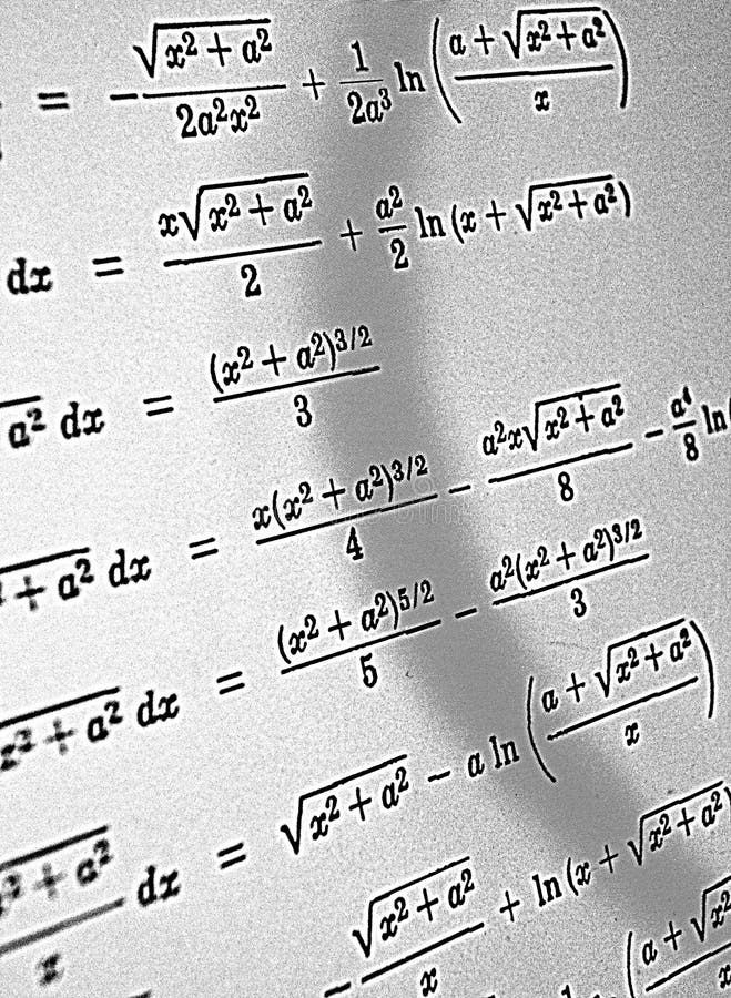 Large Number of Mathematical Formulas on White Background HDR Stock ...