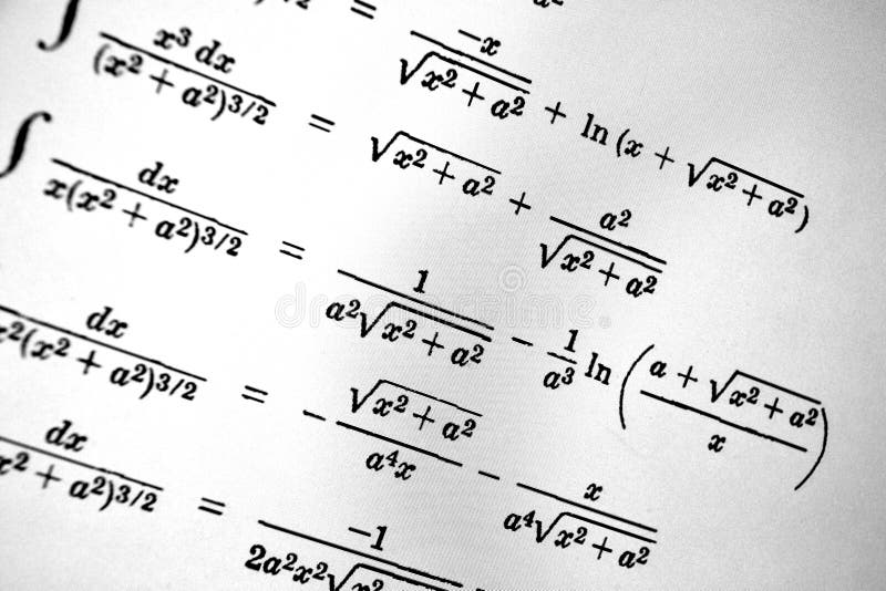 Large Number of Mathematical Formulas on White Background HDR Stock ...