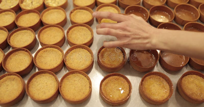 A Large Number of Mini-tarts are Laid Out in Even Rows on a ...