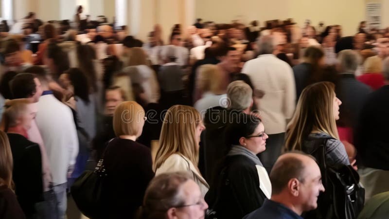 A Large Number of People in One Room. Stock Footage - Video of family ...