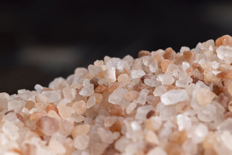 A Large Number of Pink Salt Crystals of Different Sizes Stock Photo ...