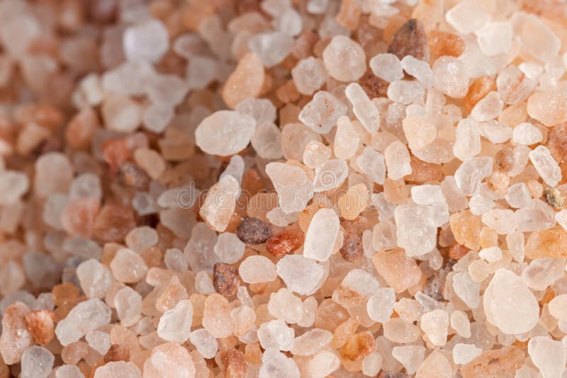 A Large Number of Pink Salt Crystals of Different Sizes Stock Image ...