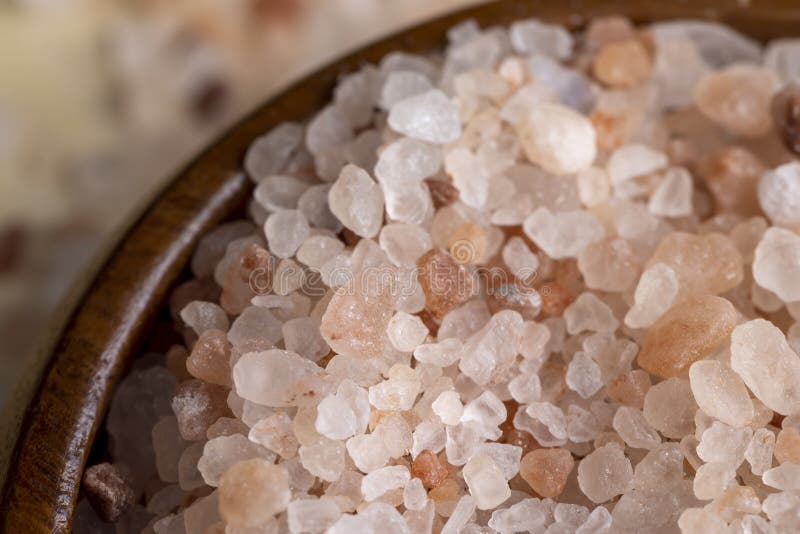A Large Number of Pink Salt Crystals of Different Sizes Stock Photo ...
