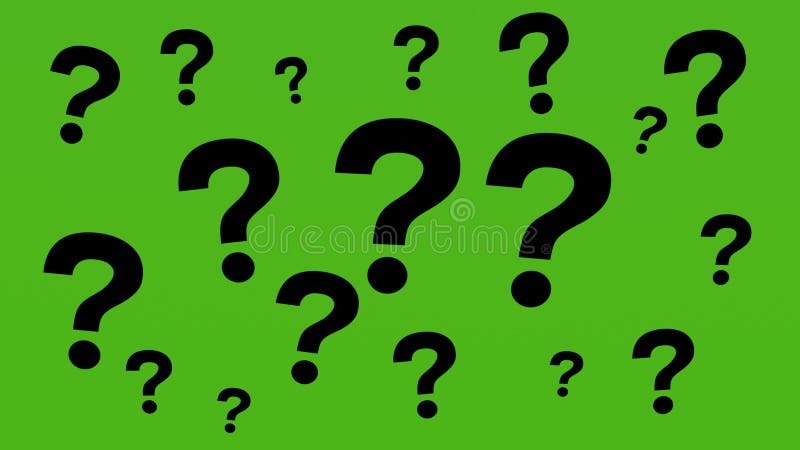 A Large Number of Question Marks on the Green Screen Stock Footage ...