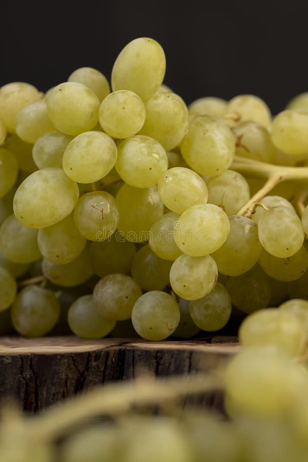 A Large Number of Ripe Green Grapes are on the Table Stock Photo ...