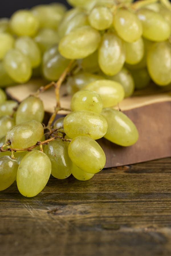 A Large Number of Ripe Green Grapes are on the Table Stock Image ...