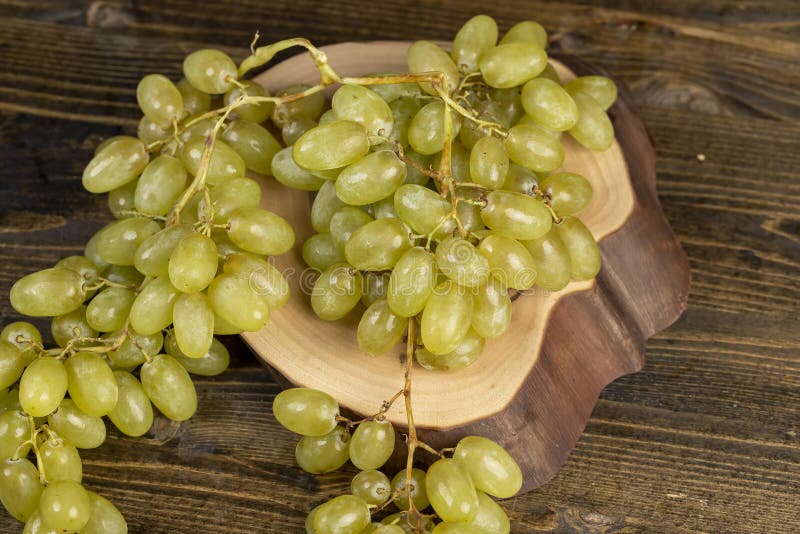 A Large Number of Ripe Green Grapes are on the Table Stock Image ...