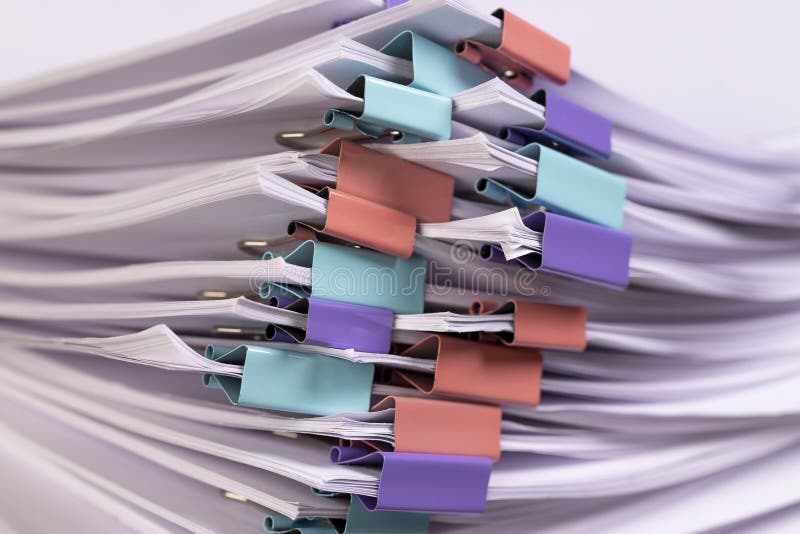 A Large Number of White Blank Sheets of Paper are Connected Stock Image ...