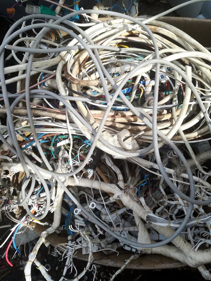 A Large Number of Wires from Equipment Stock Image - Image of ...
