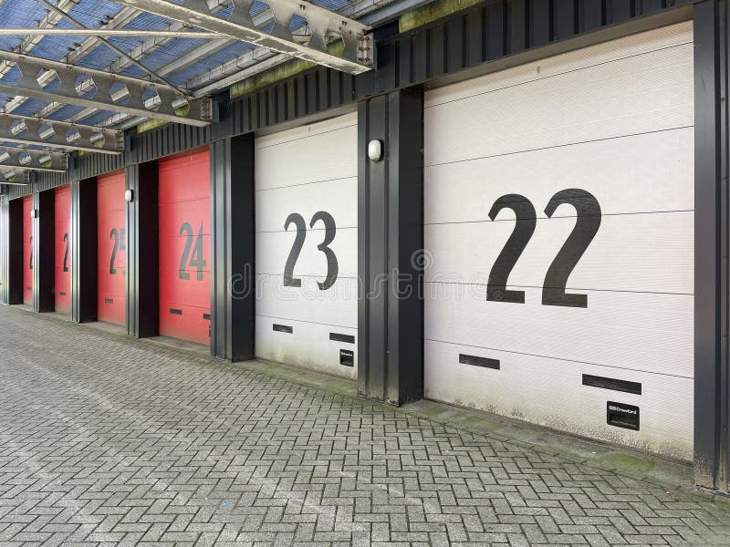 Large, Numbered Doors of Storage Units in Zutphen, the Netherlands ...