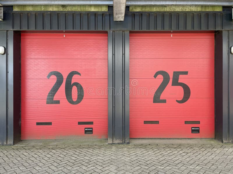 Large, Numbered Doors of Storage Units in Zutphen, the Netherlands ...