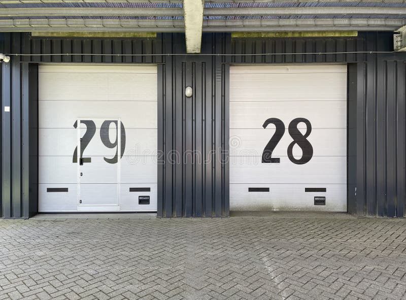 Large, Numbered Doors of Storage Units in Zutphen, the Netherlands ...