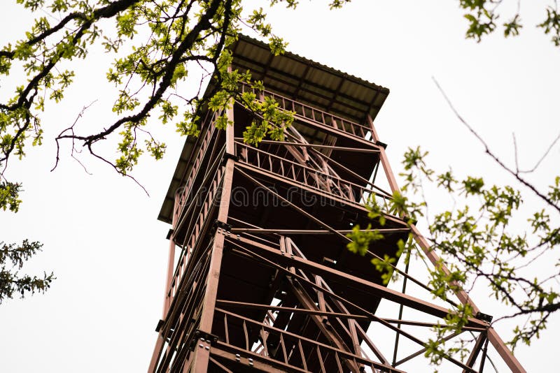 A Large Observation Tower is Suitable for People To Watch Nature Stock ...