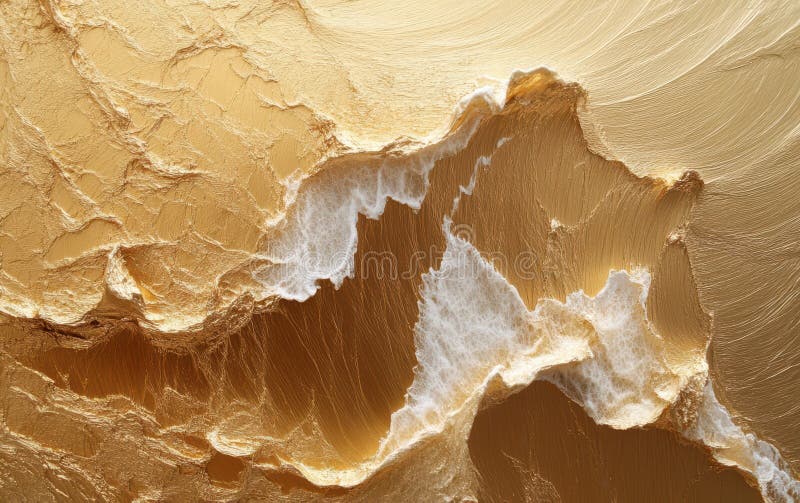 A Large Ocean Wave Against a Vibrant Yellow Background Creates a ...