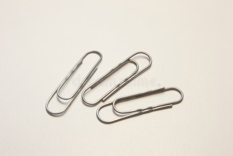 Large Paper Clips on a White Background Stock Image - Image of fresh ...