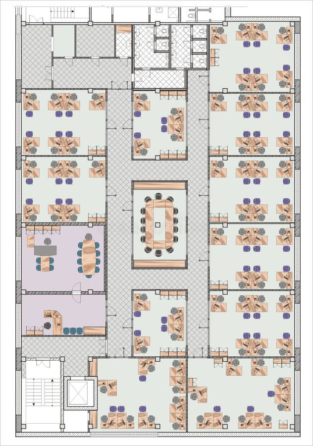 Large Office stock illustration. Illustration of construction - 49680261