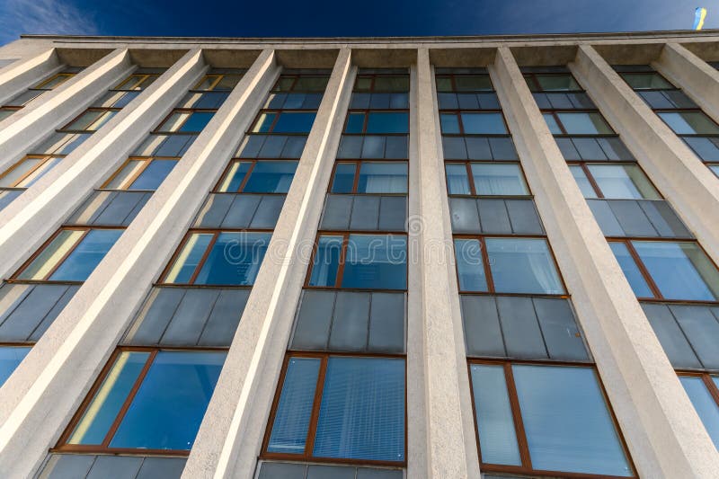 Large Office Windows in the City Hall3 Stock Image - Image of abstract ...