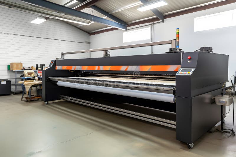 Large Offset Printing Press or Magazine Running. Neural Network AI ...