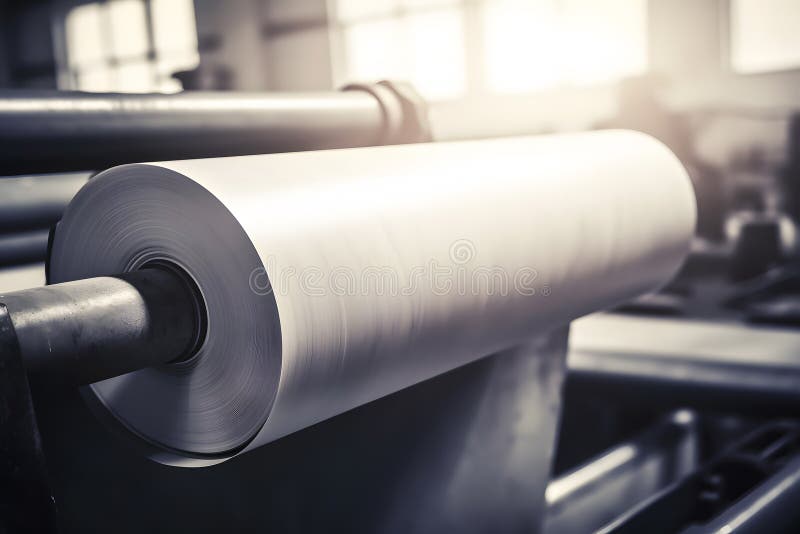 Large Offset Printing Press or Magazine Running. Neural Network AI ...