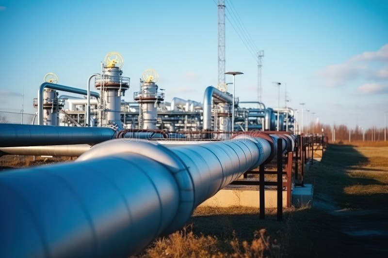 Large oil pipeline. stock photo. Image of transportation - 290573252