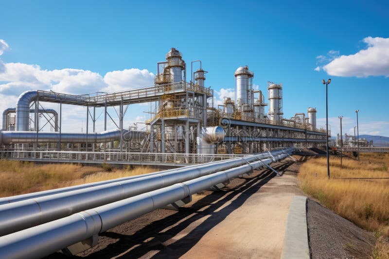 Large Oil Pipeline and Gas Pipeline in the Process of Oil Refining and ...