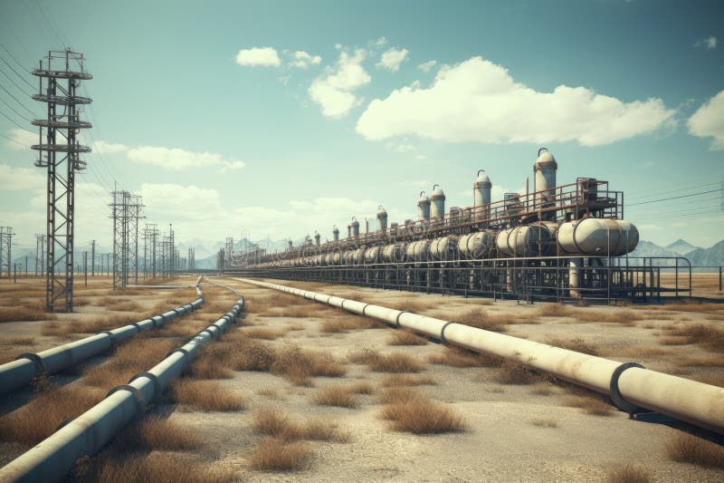 Large Oil Pipeline and Gas Pipeline in the Process of Oil Refining and ...