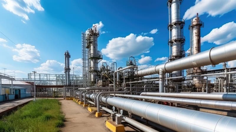 Large Oil Pipeline and Gas Pipeline in the Process of Oil Refining and ...