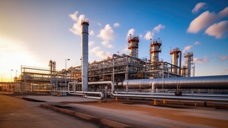 Large Oil Pipeline and Gas Pipeline in the Process of Oil Refining and ...