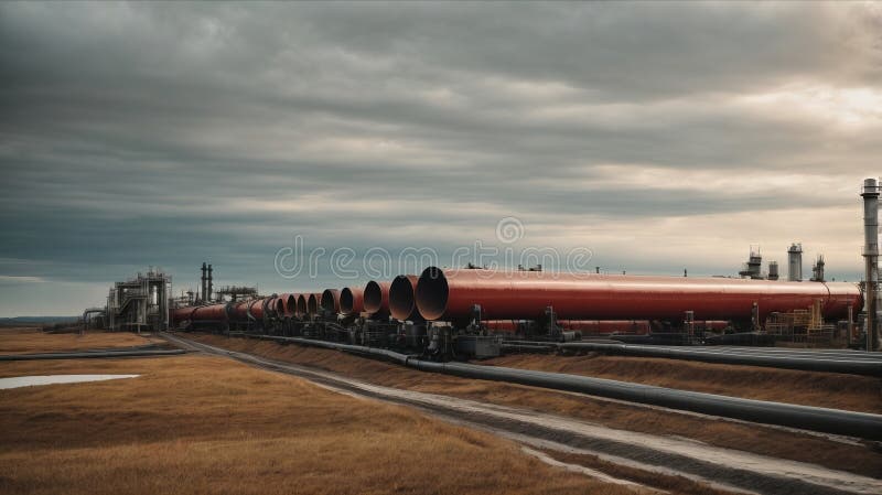 Large Oil Pipeline and Gas Pipeline in the Process of Oil Refining and ...