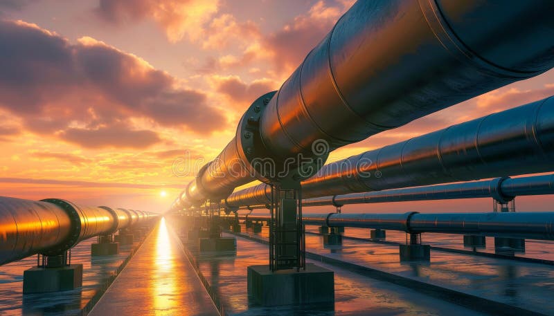 Large Oil Pipeline and Gas Pipeline in the Process of Oil Refining and ...