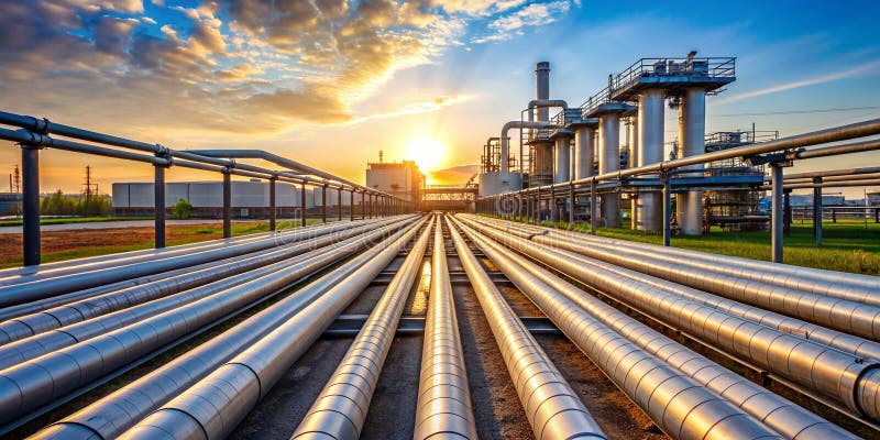 Large Oil Pipeline and Gas Pipeline in the Process of Oil Refining and ...