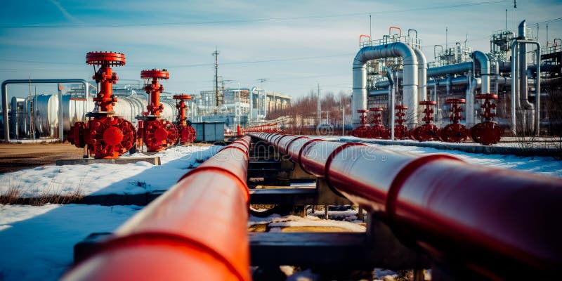 Large Oil Pipeline and Gas Pipeline in the Process of Oil Refining and ...