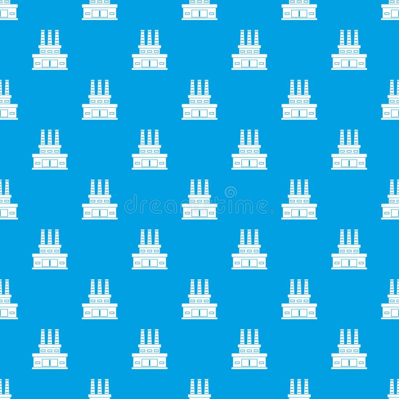 Large Oil Refinery Pattern Seamless Blue Stock Vector - Illustration of ...