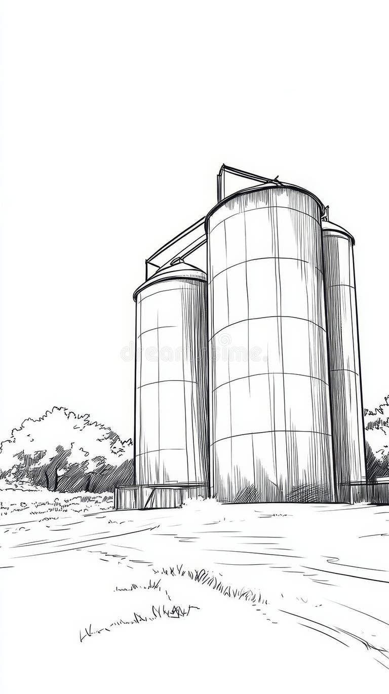 Fashioned Grain Silo Stock Illustrations – 5 Fashioned Grain Silo Stock ...
