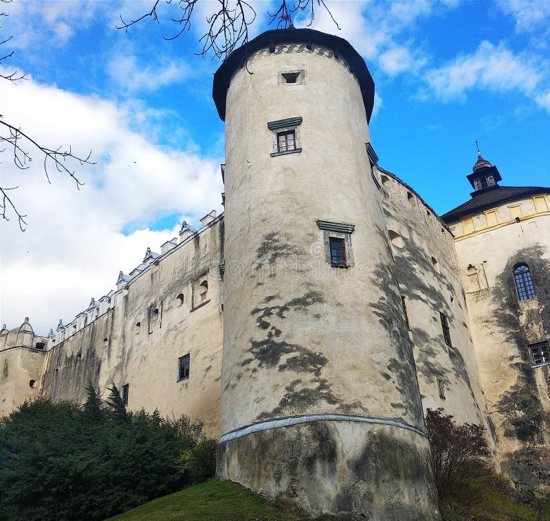 A Large Old-fashioned Haunted Castle Stock Photo - Image of town, tower ...
