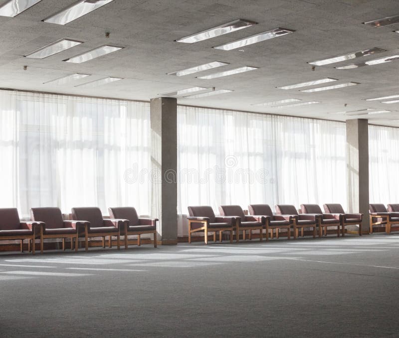 Large Old Lounge. Retro Style Interior Stock Image - Image of cinema ...