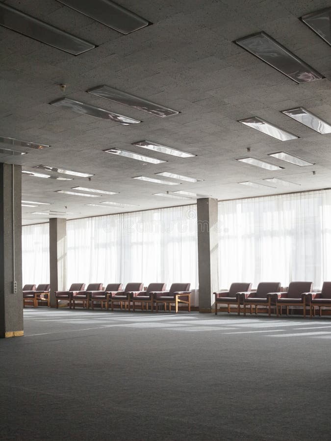 Large Old Lounge. Retro Style Interior Stock Image - Image of large ...