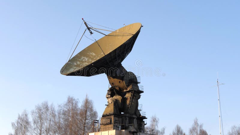 A Large Old Radar at an Old Base in the Middle of the Forest Stock ...