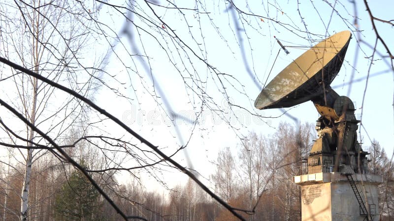 A Large Old Radar at an Old Base in the Middle of the Forest Stock ...