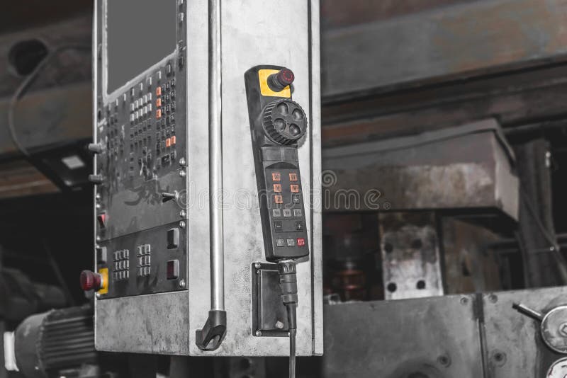 Large Old Shield with Buttons and Panel Control Panel Lifting Mechanism ...