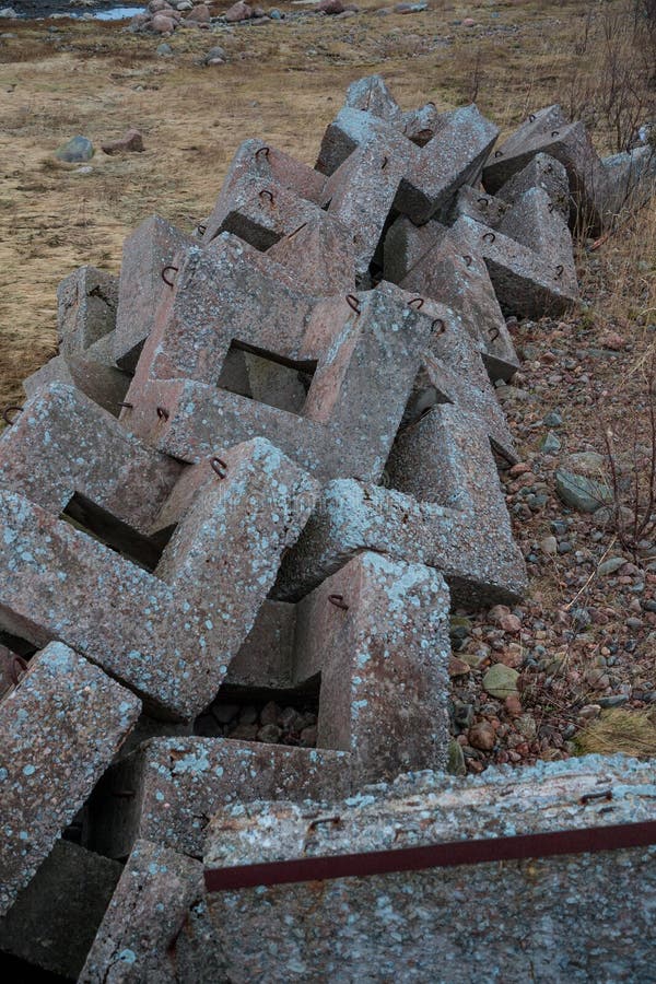 Large and Old Stone Blocks in the Open Air in the Evening Stock Photo ...