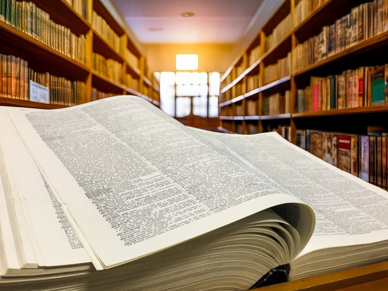 Large Open Book Public Library Editorial Photo - Image of studying ...